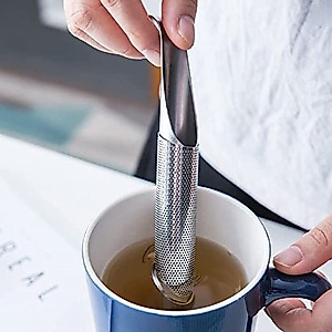 2PCS Tea Infuser for Loose Tea, 304 Stainless Steel Tea Strainer, Loose Leaf Tea Filter, Tea Diffuser, Long-handle Tea Steeper for Steep Tea, Loose Tea, Coffee, Rose, Spices