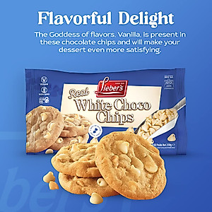 Lieber’s Real White Chocolate Chips, 9 oz – Gluten Free, Vegan, Kosher, Non GMO, Low Calorie Chocolate Chips (9 Oz Pack of 3)