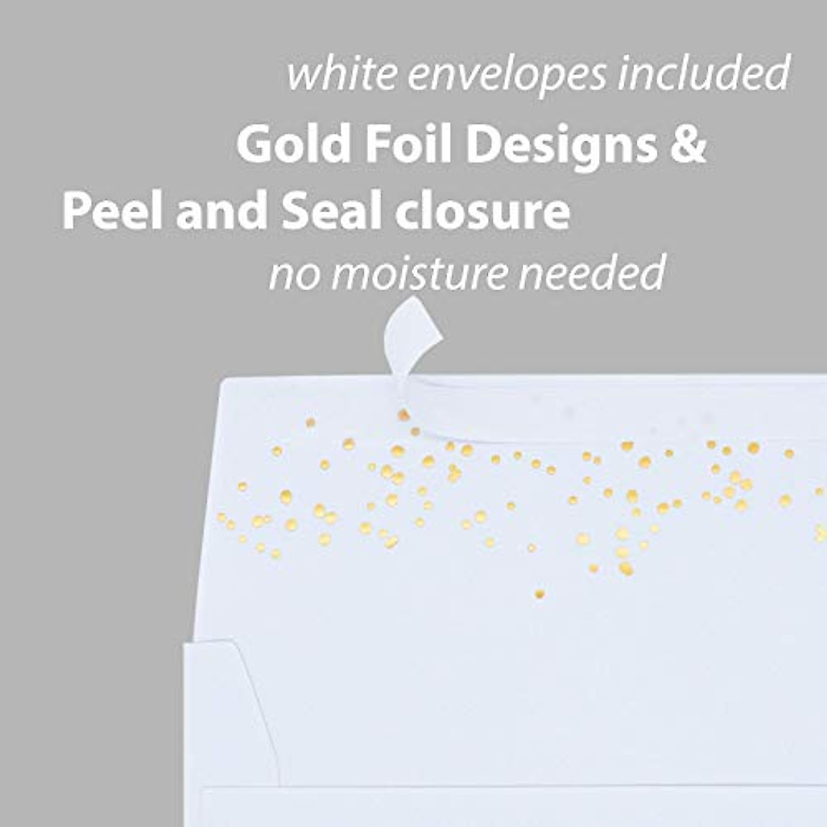 Gooji 4x6 Gold Foil Watercolor Pink Thank You Cards (Bulk 20-Pack) Matching Peel-and-Seal White Envelopes, Baby Shower, Bridal Shower, Wedding, Engagement, Graduation, Blank Notes