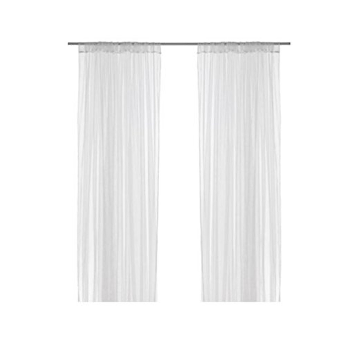 Ikea Mesh Lace Curtains, 110 Inch By 98 Inch, 1 Pair, White