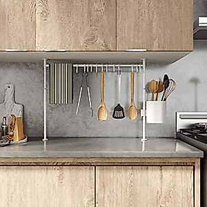 Umbra Anywhere Tension Rod Multi Kitchen Organizer, Caddy, White