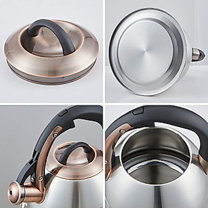 Tea Kettle -2.2 Quart Tea Kettles Stovetop Whistling Teapot Stainless Steel Tea Pots for Stove Top Whistle Tea Pot