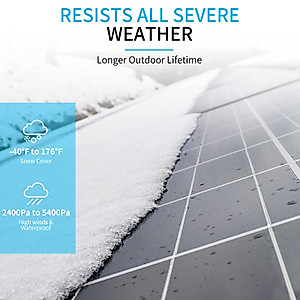 ACOPOWER 200 watt Solar Panels,High Efficiency Black PV Module Power 200W Mono RV Solar Panel for 12 Volt System,RV Marine Boat Cabin and Other Off Grid System