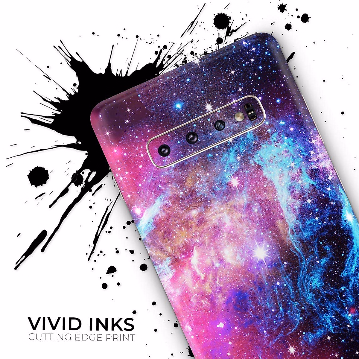 DesignSkinz Bright Trippy Space Protective Vinyl Decal Wrap Skin Cover Compatible with The Samsung Galaxy S20 (Screen Trim & Back Glass Skin)