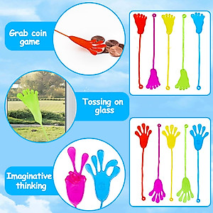 24pcs Sticky Hands Feet for Kid Party Favor Goodie Bag Stuffer Treasure Box Toy Classroom Prize Student Return Gift Bag Stuff Bulk Toy Pinata Filler Elementary School Small Favor Slap Hand Supplies