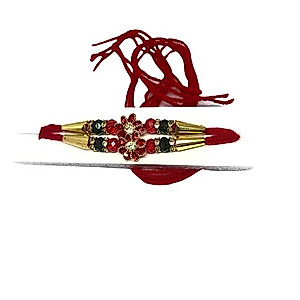 TheNext7 Set of 2 Rakhi for Brother, Rakhi for bhaiya and Bhabhi, Latest Rakhi Design, Rakhi from India