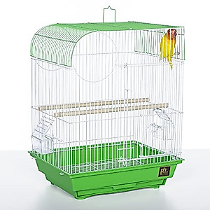 Prevue Pet Products South Beach Flat Top Bird Cage, Lime Green (SP50091),14 1/8" L x 11 1/4" W x 18 1/8" H