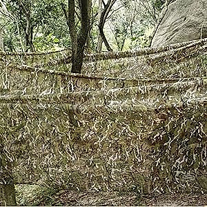 GHILEO Camo Burlap, Mesh Fabric Material Camouflage Netting for Hunting Ground Blinds Photography Ground Cover