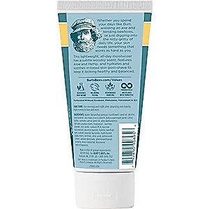 Burt's Bees Soothing Moisturizer + After Shave with Aloe & Hemp for Men, White, 2.5 Oz