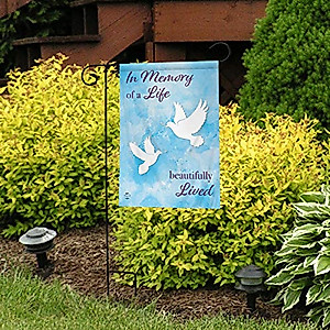 Briarwood Lane in Memory of A Life Doves Garden Flag Religious Bereavement 12.5" x 18"