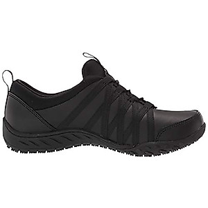 Skechers womens Slip on Athletic Food Service Shoe, Black, 7.5 US