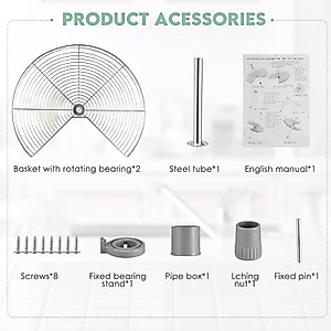 32'' Kidney Chrome Lazy Susan MATHOWAL 2-Shelf Kitchen Cabinet Blind Corner Kidney Shaped Corner Organizer Storage RackIUS Store