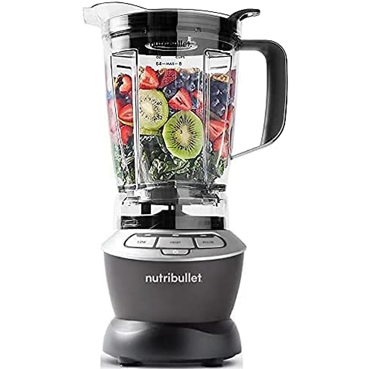 NutriBullet Premium finish 1000 Watt High Performance Blender Ext Large BPA-Free 56oz Pitcher Cold Hot Liquids Soups (RENEWED)