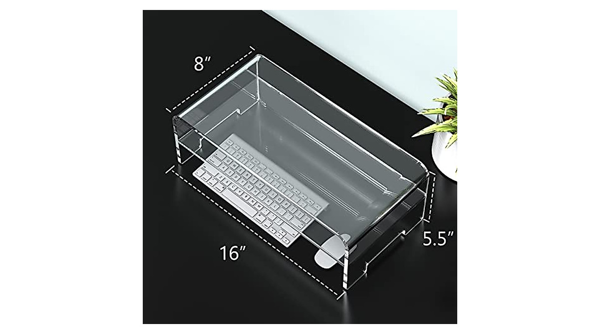 Zimilar 2-Tier Acrylic Monitor Riser | Ergonomic Stand