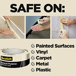 Scotch 2050-48MP 3M 2050 General Painting, 1.88-Inch x 60.1-Yard, 1-Pack Masking Tape, Width, Beige