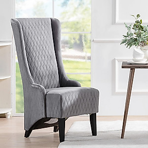 Accent Chair Gray, Fabric Chair Armless Comfy Modern Home Furniture for Living Room 23.03" L X 30.31" W 46.46" H