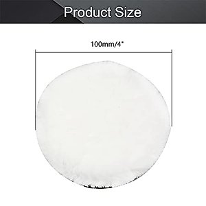 Utoolmart 4" Wool Polishing Pad Hook and Loop Buffing Wheel for Car Auto Orbital Polisher Buffer 2Pcs