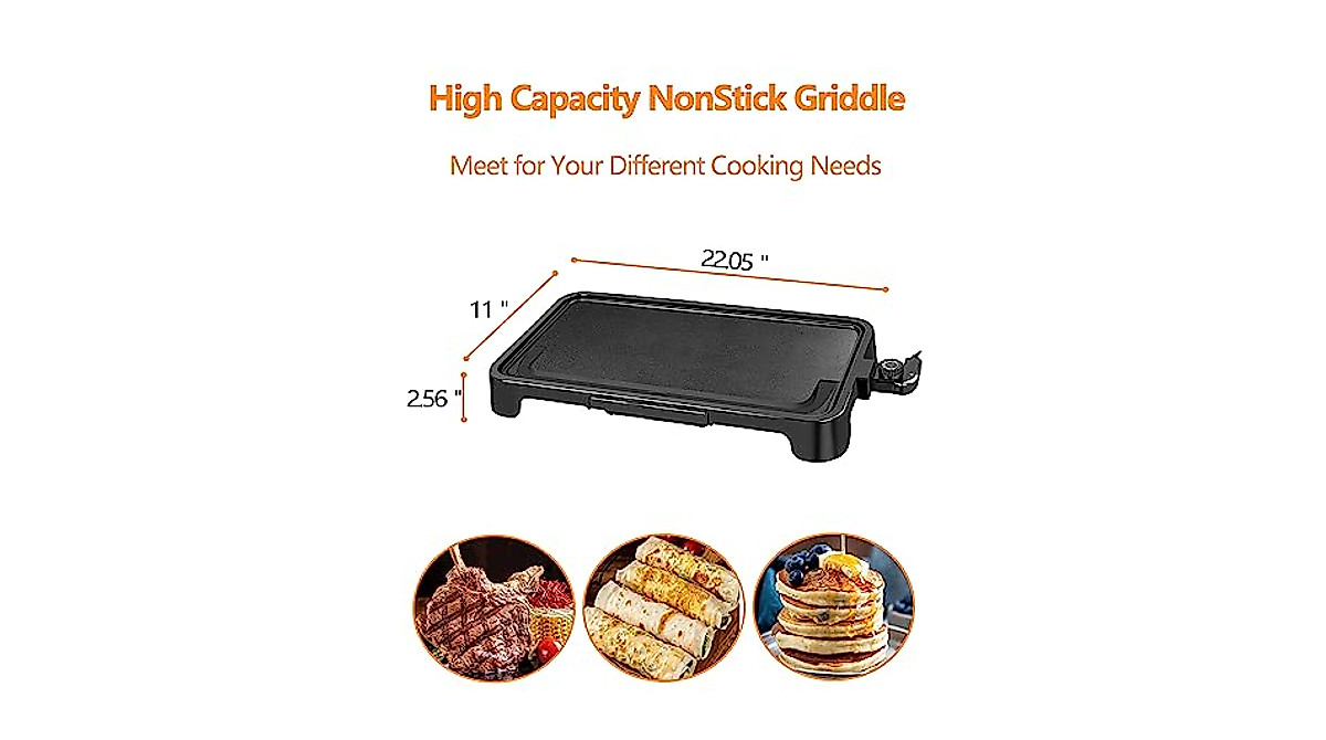 Extra Large Electric Griddle for Family Meals and Cooking Joy