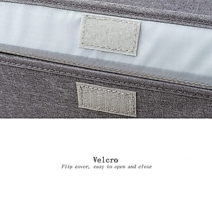 Storage Bins with Lids Foldable Stackable Storage Bags Boxes Closet Organizers and Blanket Storage Containers with Double Handle and Removable Divider for Bedroom Home Office Large 2 Pack 36.5L Elegant Gray