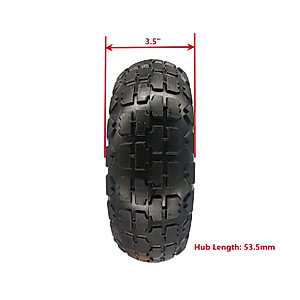 (2 Pack) SEPC 10 inches Flat Free Solid 4.10/3.50-4 inches Tire on Wheel Solid Flat Free for Dolly Handtruck Cart hand truck wheel polyurethane foam tyre with steel rim