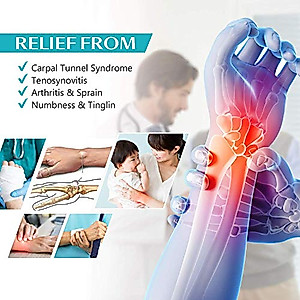 BraceFun Wrist Brace for Carpal Tunnel - Adjustable Wrist Support Brace with Splints Right Hand - Hand Support Removable Metal Splint and to Help Night Sleep Relieve and Treat Wrist Pain, Sports