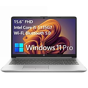 HP 15 Business Laptop Computer, 15.6" FHD, Intel Core i5-1135G7 CPU (Beat i7-1065G7), 8GB DDR4 RAM, 512GB PCIe SSD, Intel Iris Xe Graphics, WiFi, Bluetooth 5, Natural Silver, Windows 11 Pro, Tichange