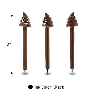 Planet Pens Poop Face Novelty Pen - Cute & Unique Kids & Adults Office Supplies Ballpoint Pen Colorful Emotion Writing Pen Instrument For School & Office