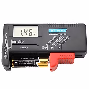 Universal Digital Battery Tester, Digital LCD AA/AAA /C/D /9V/1.5V Button Cell Battery Volt Tester, Quickly Test All Different Kinds of Batteries