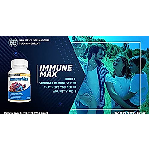 New Jersey International Trading immunemax - Immune Support -Vitamin A, Vitamin C, D, E, B1, B2,Niacin, B6,Folic Acid,VitaminB12,Biotin,Calcium,Magnesium, Zinc,Copper, and Manganese