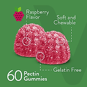 Magnesium Citrate Gummies for Adults & Teens - 66mg, Supports Calm Mood, Optimal Relaxation, Muscle Function - Vegetarian, Gelatin Free, GMO Free - Tasty Chewable Raspberry Flavored Gummy