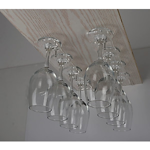 WANLIAN Wine Glass Storage Rack Wine Glass Holder Acrylic under cabinet wine glass holder Wine glasses are stored and organized (2-Pack) (Transparent)