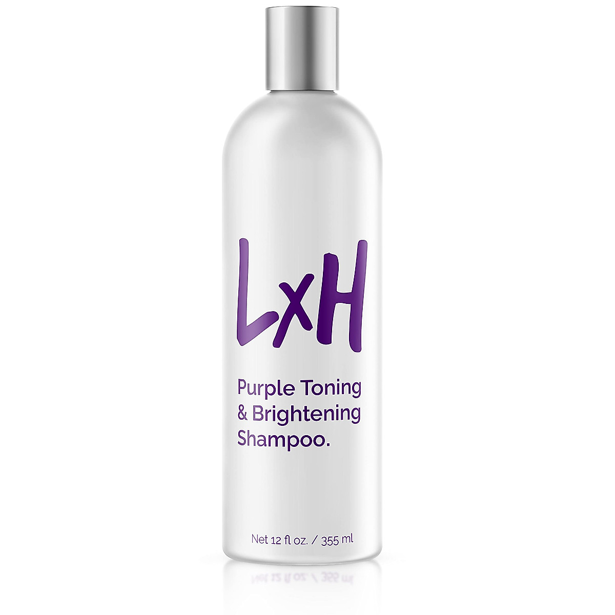LxH Purple Shampoo for Blonde Hair, Bleached, Silver & Platinum | Color Depositing Hair Toning Shampoo | Eliminates Brassy, Yellow Tones | For Color Treated Hair | Alcohol Free & Paraben Free 12 oz