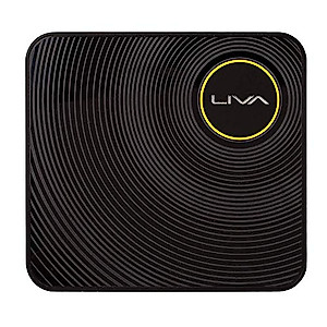 ECS Elitegroup Liva Z Windows 10 Pro Mini PC Computer Intel Celeron N3350 Dual-core, 4GB DDR3L/64GB eMMC, Type C Port, 4K@60Hz HDMI+mDP, Dual LAN, WiFi 5, Dual Displays, Black