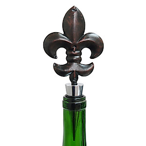 Vinotemp Fleur de Lis Bottle Stopper, Clear, Small, (EP-FDLBS01)