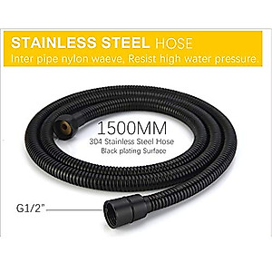 MINJING Hand Held Toilet Bidet Sprayer, Square Dual Way Faucet Valve Shower Set Toilet Washing, Matte Black Douche Kit,A Set