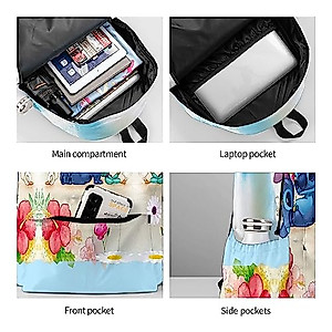 ISUNIET Travel Backpack, Notebook Laptop Bags For Men Women Weekend Outings Trip Book Bag Travel Hiking Camping Work Cartoon Cute Black 39