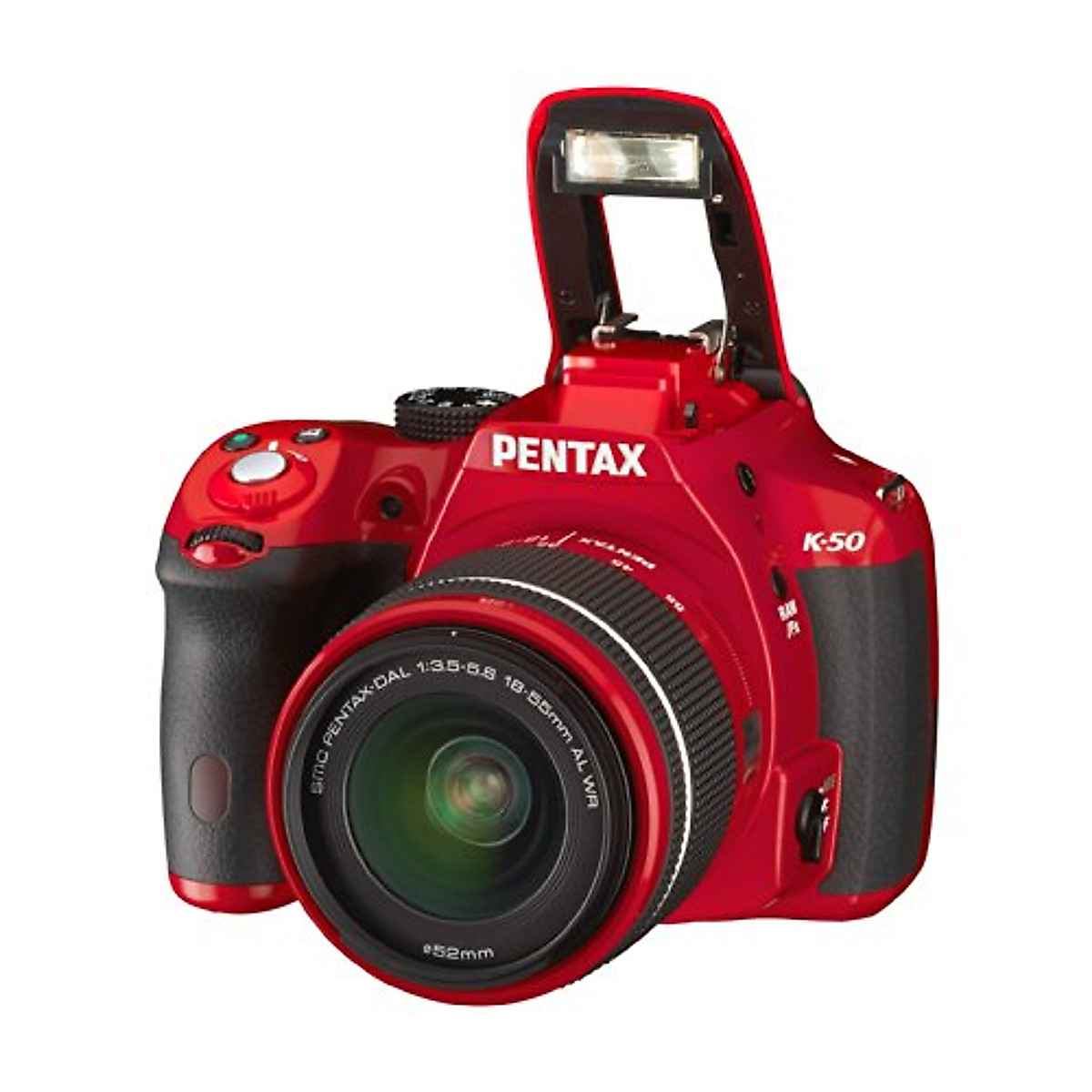 Pentax K-50 16MP Digital SLR Camera Kit with DA L 18-55mm WR f3.5-5.6 Lens (Red)