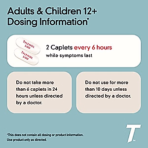 Tylenol Extra Strength Caplets with 500 mg Acetaminophen Pain Reliever Fever Reducer, 225 Count