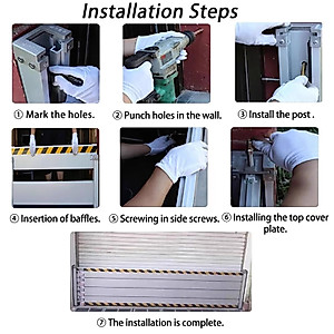 15ft 13ft 12ft 10ft 8feet 6.6ft 5foot 3.3ft Custom Water Barrier Shield, Front Door/Garage Doors/Warehouse Reusable Flood Emergency Temporary Dam, Night-visible Aluminum Baffle ( Color : H 60cm/2ft ,