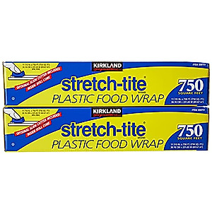 KIRKLAND SIGNATURE Stretch Tite Plastic Wrap Pack X 750' 1" (1500 Sq'),, None, 2.0 Count 2