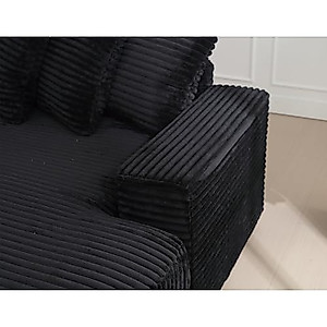 Verfur Luxe Oversized Two-Piece Sectional Couches for Living Room, 111-Inch L Shaped Corner Sofa with Extra Wide Chaise, Upholstered with Corduroy Fabric, Right Facing