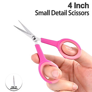 Zicolu Premium Sewing Scissors Bundle, 8" Heavy Duty Fabric Scissors, 5" Detail Embroidery Scissors, 4" Small Selvedge Scissors, 5" Thread Snips, Tailoring, Dressmaking, Quilting, Arts&Craft Supplies