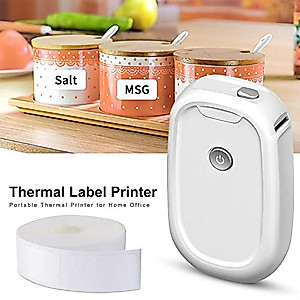 MOSHOU Label Maker with Tape, Portable BT Wrieless Label Printer for Storage, Barcode, Office, Home, Store Organization, Sticker Maker Mini Label Maker with Multiple Templates
