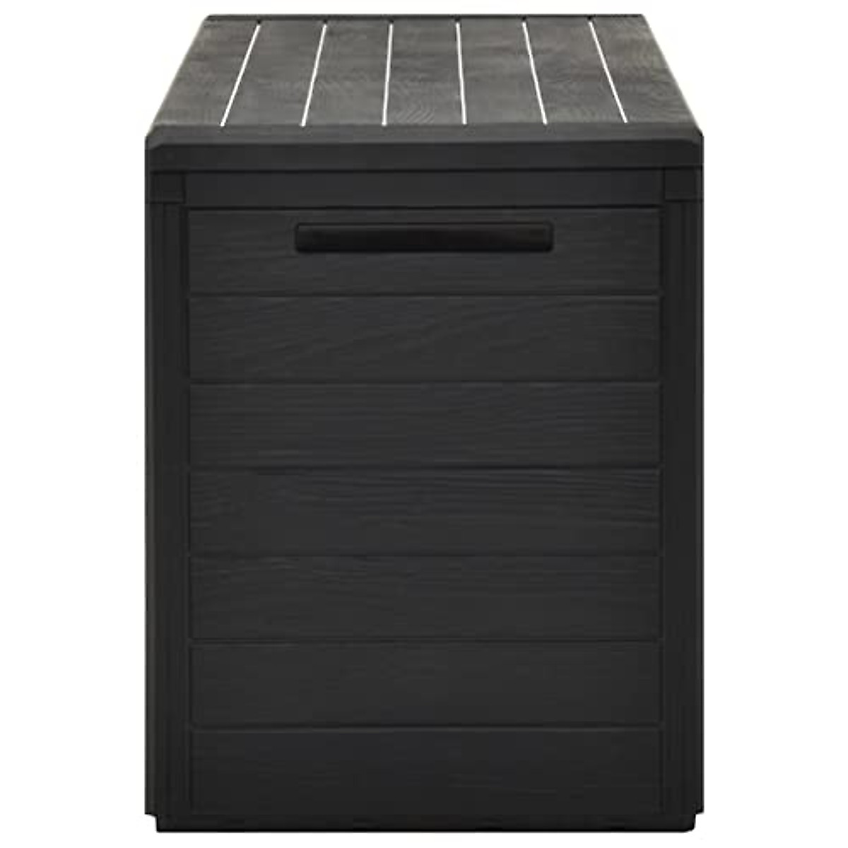 YEZIYIYFOB 76.6 gal Garden Storage Deck Box, Waterproof Plastic Garden Container Cabinet Tool for Patio, Lawn, Poolside, Backyard Outdoor Anthracite 45.7"x17.3"x21.7"
