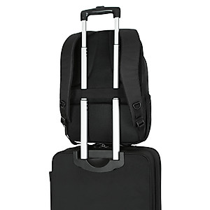 Targus Classic Commuter Laptop Backpack for 15.6-Inch Laptops, Lightweight and Durable Travel Backpack with Padded Compartment, RFID Protection, and TSA-Friendly Design, Black (TBB627GL)