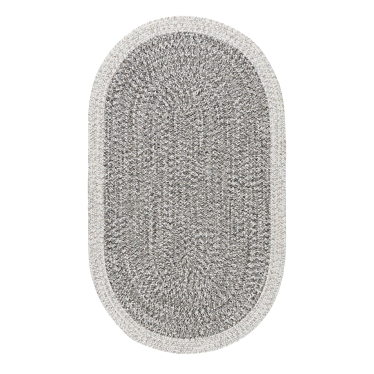 nuLOOM Indoor/Outdoor Braided Oralia Area Rug, 5' x 8' Oval, Grey