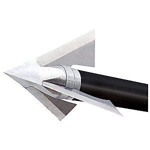 QAD Exodus Broadhead with Deep Six (Pack of 3), Black, 100 Grain