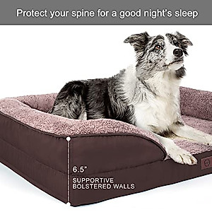 Large Orthopedic Foam Dog Bed for Small, Medium, Large and Extra Large Dogs/Cats Up to 40/70/100lbs - Orthopedic Egg-Crate Foam with Removable Washable Cover - Water-Resistant Pet Bed