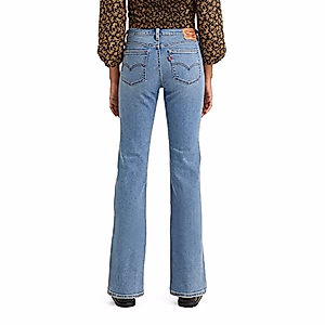 Levi's Women's Superlow Boot Jeans, Medium Indigo Destructed, 26