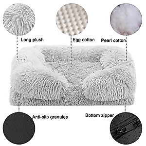 Dog Beds for Large Dogs, Orthopedic Dog Bed for Medium Large Dogs, Non-Slip Bottom and Egg-Crate Foam Big Dog Sofa Bed with Washable Removable Cover
